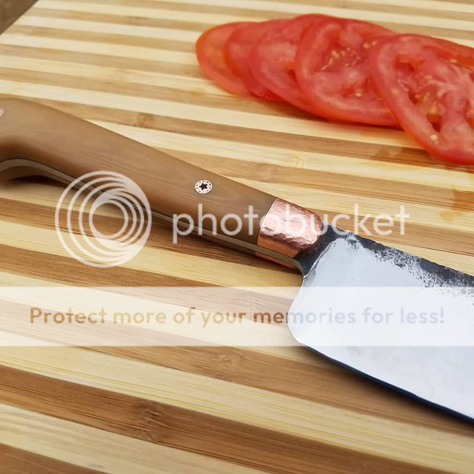 Forge finish with copper, Chefs knife - Show and Tell - Bladesmith's ...